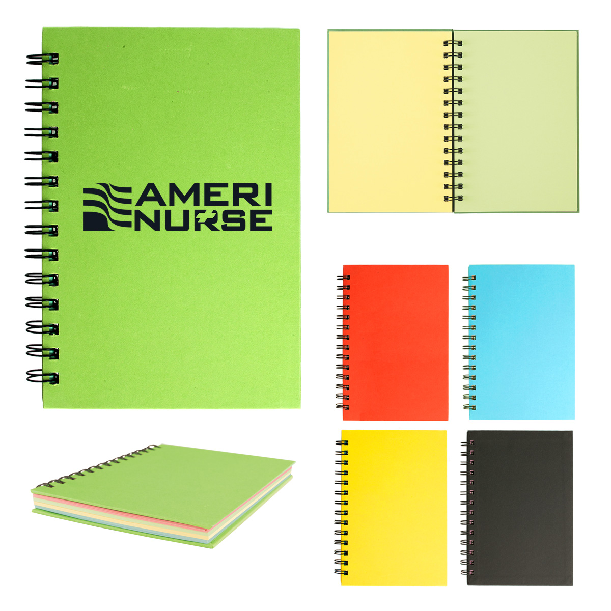  6112 5 X 7 Spiral Notebook With Colored Paper