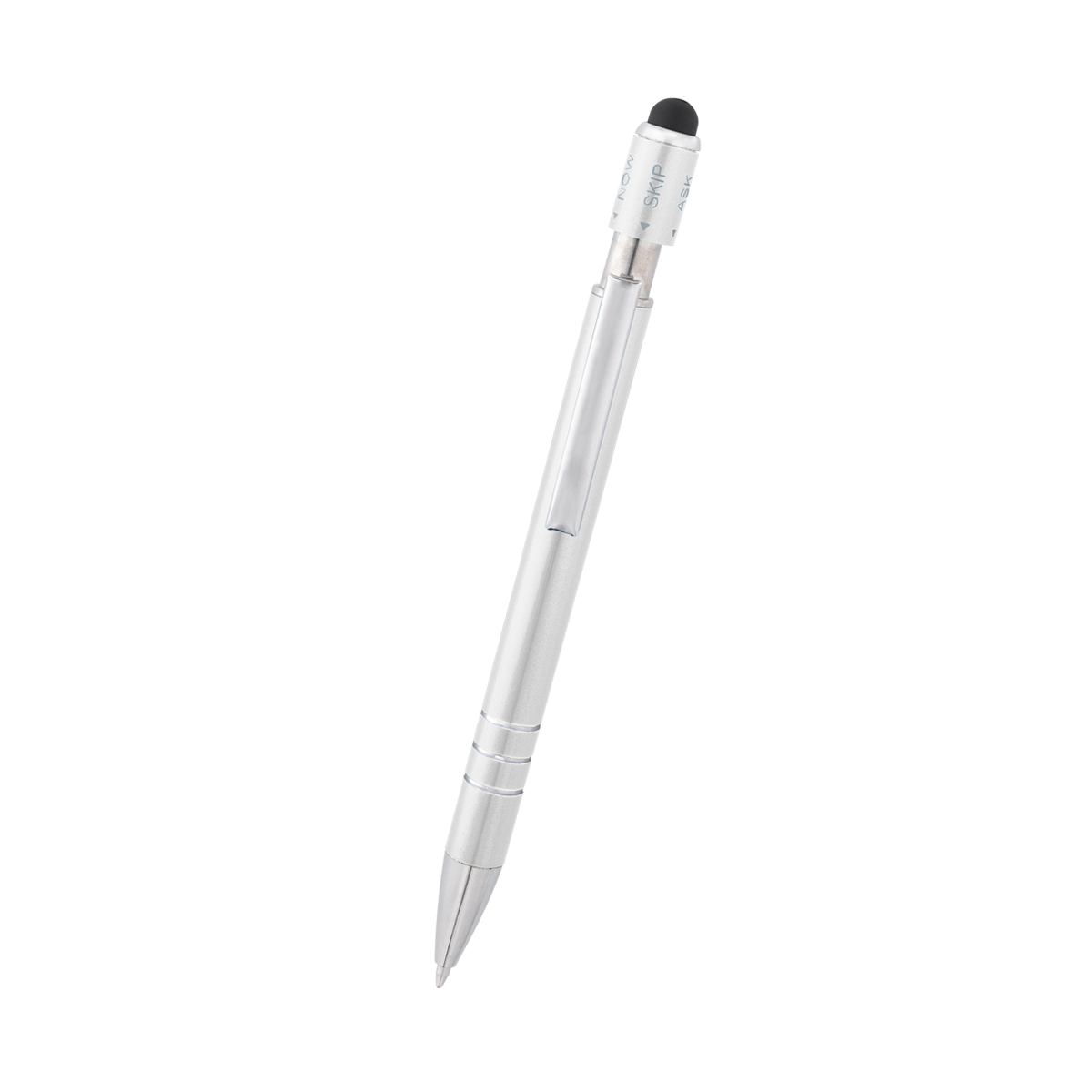 #11995 Recycled Aluminum Spin Game Top Pen With Stylus - Hit ...