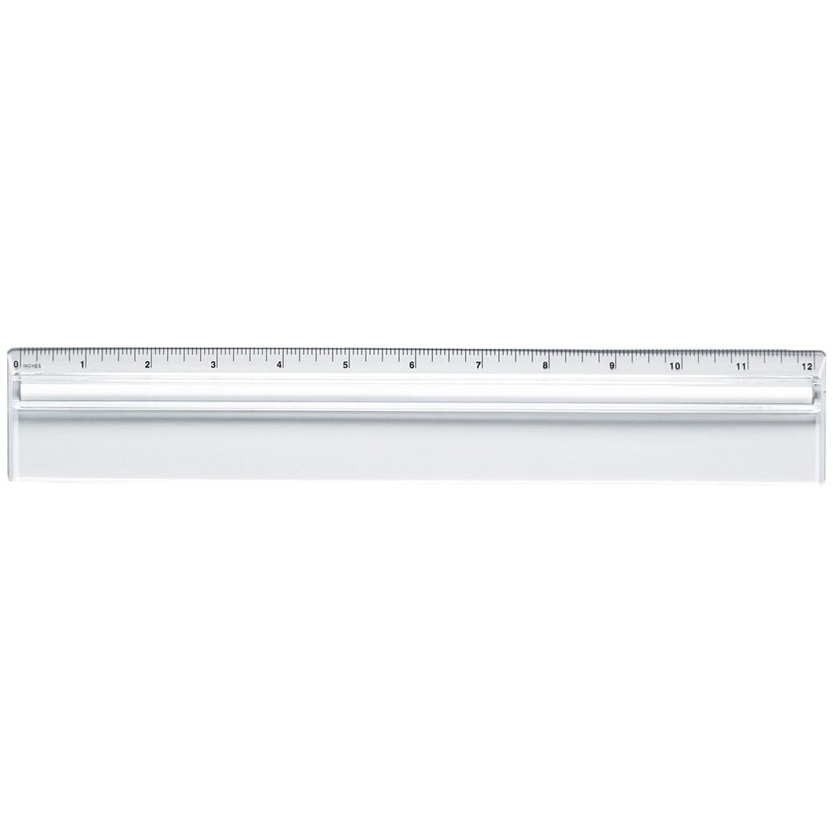 #1640 Plastic 12" Ruler With Magnifying Glass - Hit Promotional Products