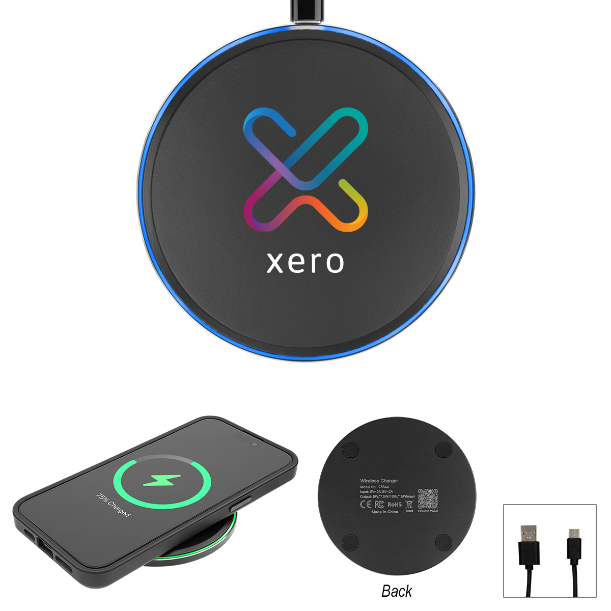 #25644 - 15W Slim Wireless Charging Pad - Hit Promotional Products