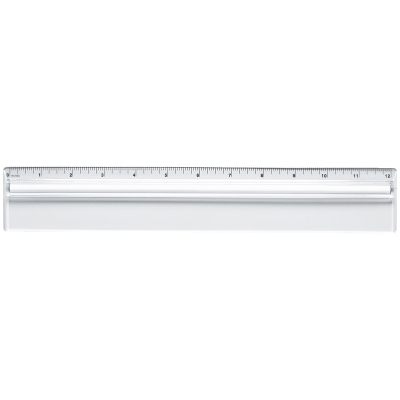 #1640 Plastic 12" Ruler With Magnifying Glass - Hit Promotional Products