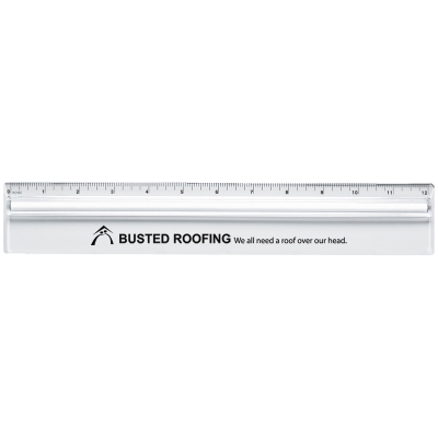 #1640 Plastic 12" Ruler With Magnifying Glass - Hit Promotional Products