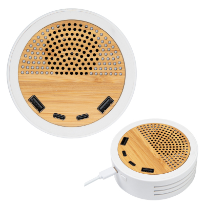 #25184 rABS & Bamboo Speaker & Charger - Hit Promotional Products