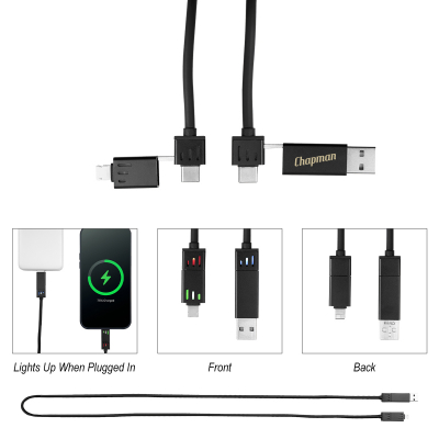 #25325 - 3' 100W Light-Up Quick Charge Cable - Hit Promotional Products