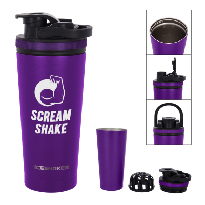 #5568 - 26 Oz. Stainless Steel Ice Shaker Promo Bottle - Hit ...