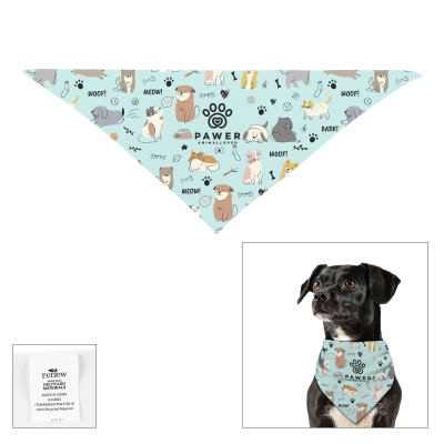 #80033 Full Color Small Triangle rPET Pet Bandana - Hit Promotional ...