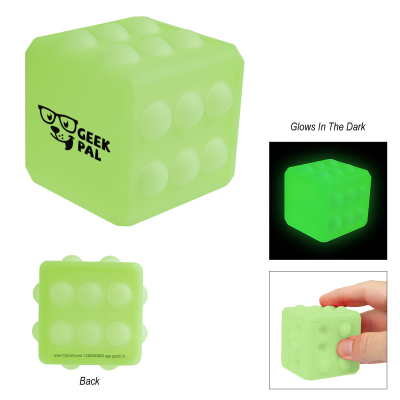 #80052 Glow-In-The-Dark Push Pop Cube - Hit Promotional Products
