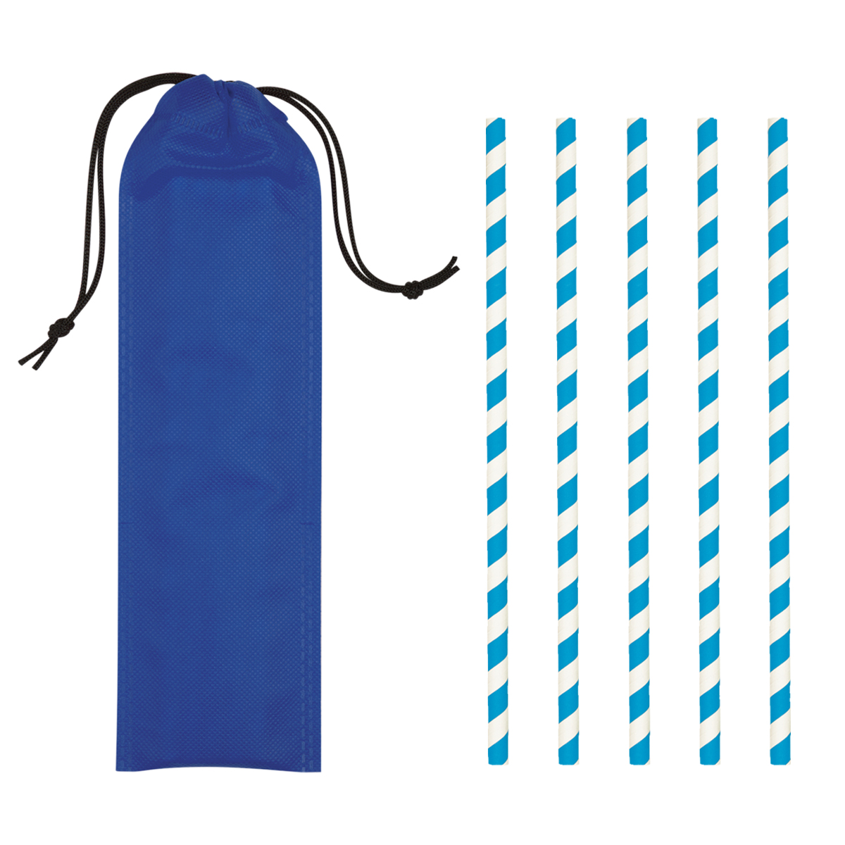 #5225 - 5 Pack Paper Straw In Pouch - Hit Promotional Products