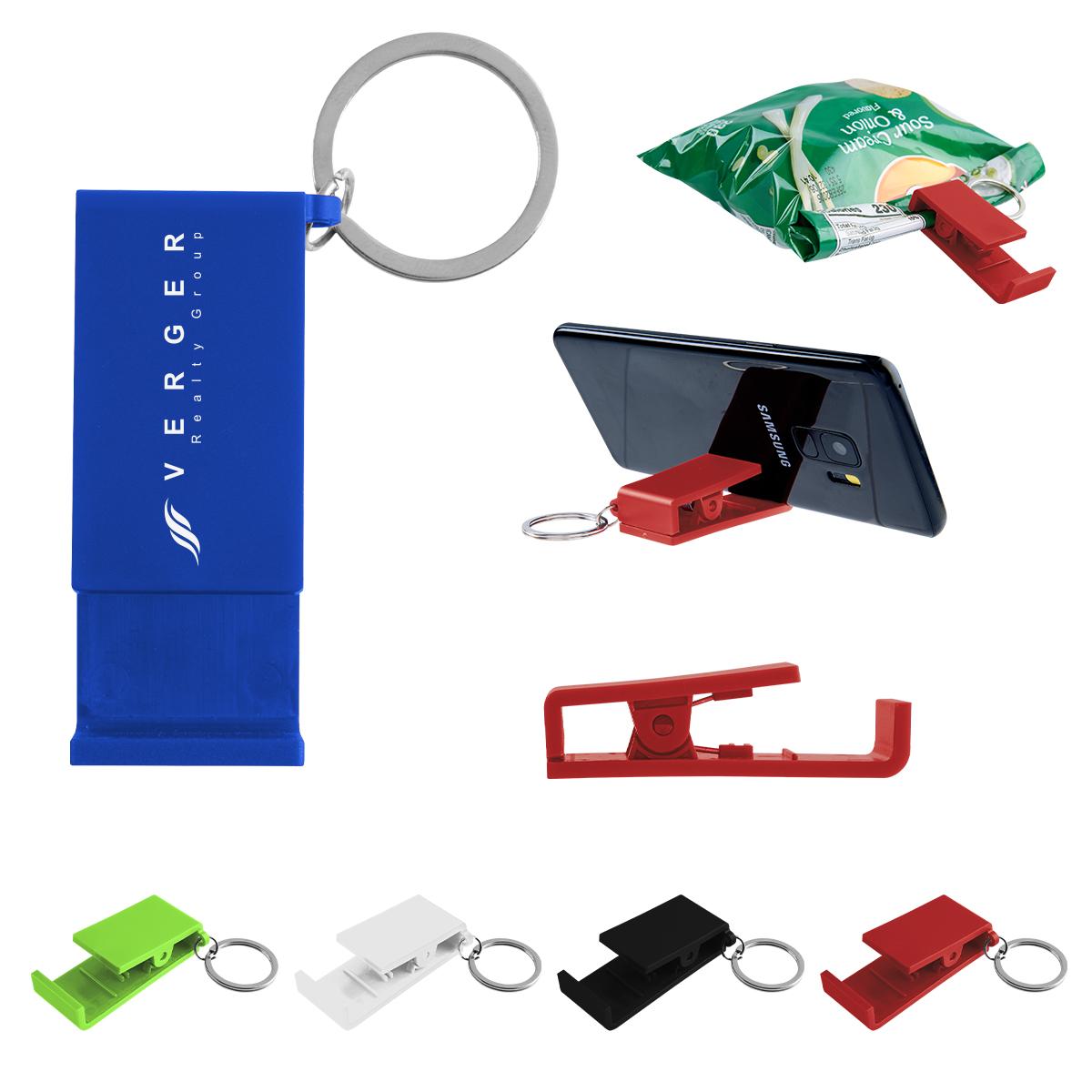 #55248 rABS Clip Phone Stand Key Ring - Hit Promotional Products