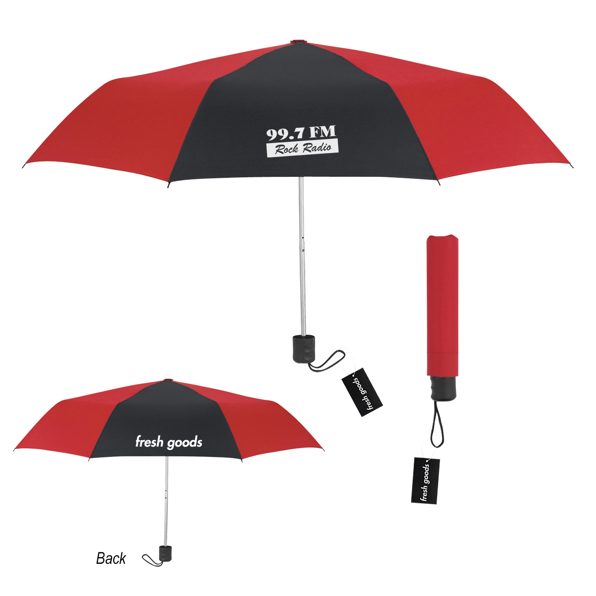 #59922 Fresh Goods 42" Arc Budget Telescopic Umbrella - Hit Promotional ...