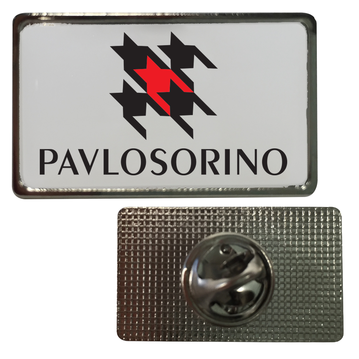 #C8D Small Rectangle Dome Lapel Pin - Hit Promotional Products