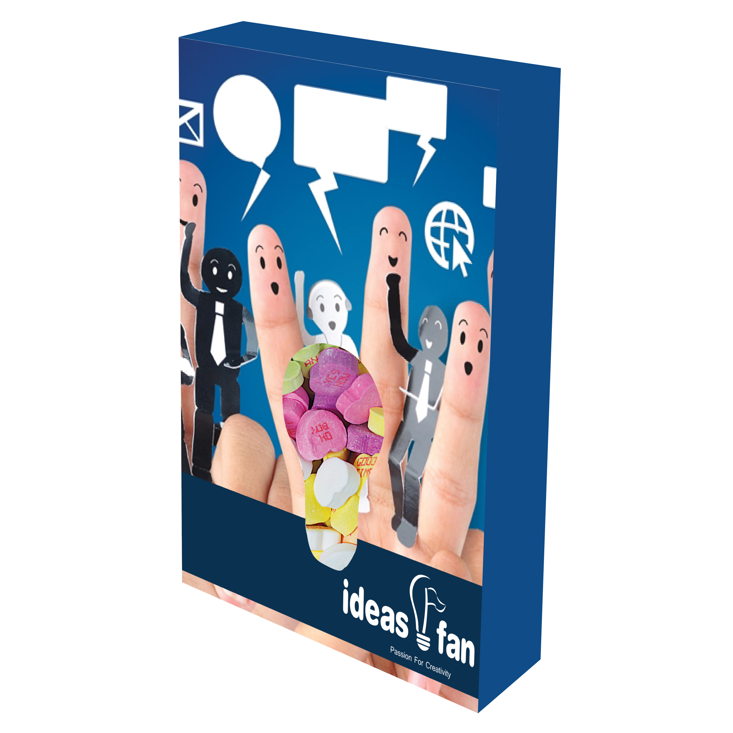 #ZCBOX-CHRTS Custom Die Cut Candy Box With Conversation Hearts - Hit ...