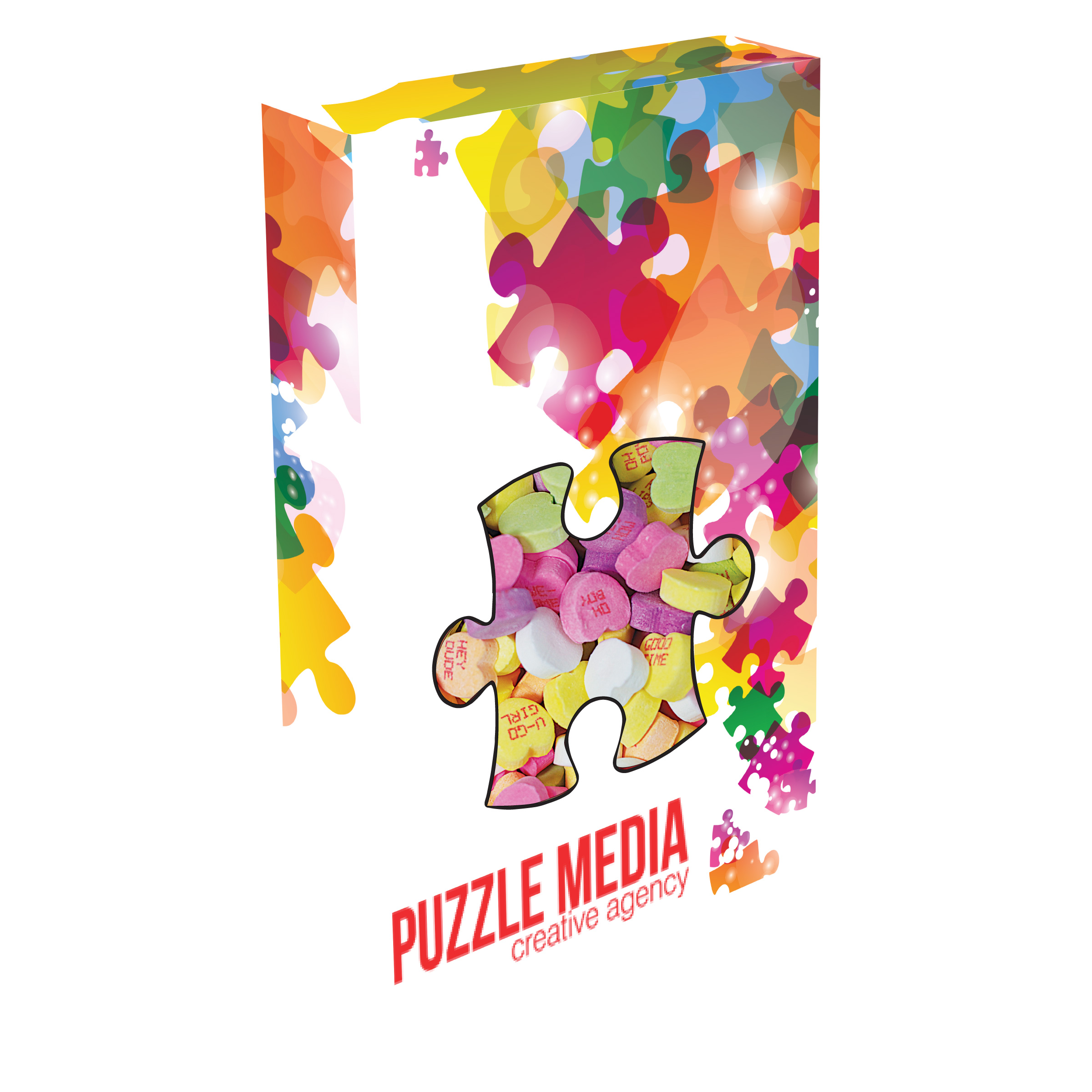 #ZCBOX-CHRTS Custom Die Cut Candy Box With Conversation Hearts - Hit ...