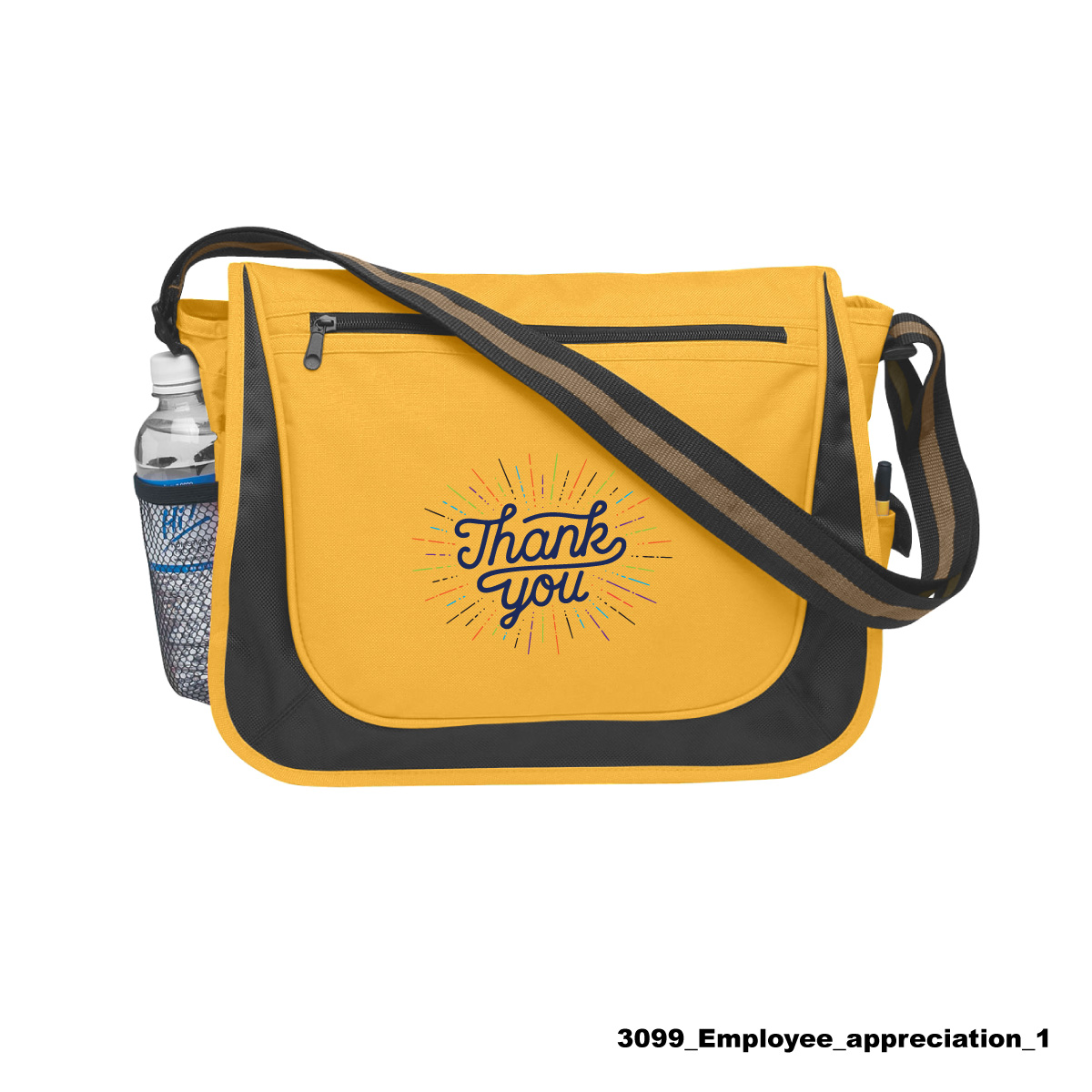 #3099-EA - Employee Appreciation Messenger Bag With Matching Striped ...