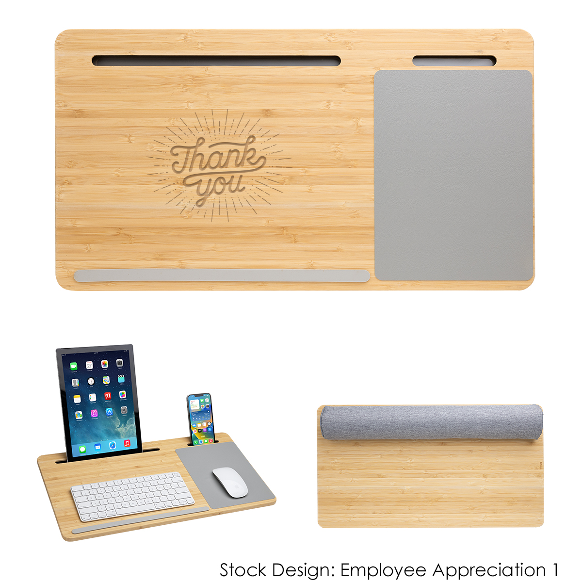 #55239-EA - Employee Appreciation Bamboo Laptop Desk - Hit Promotional ...