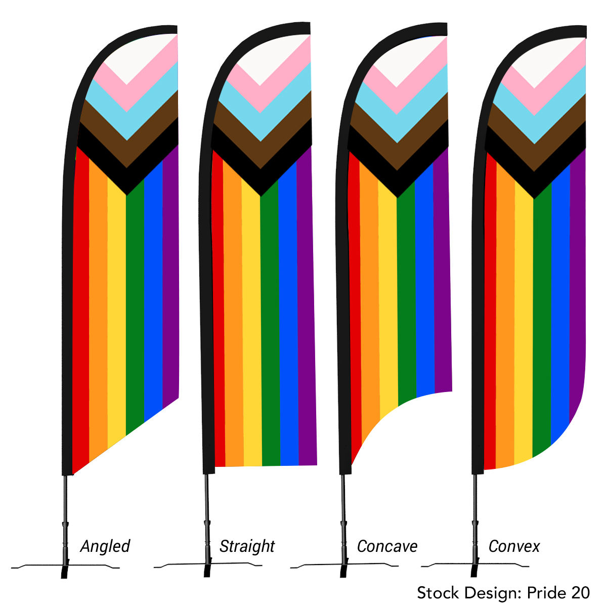 #C9R-PRI - Pride Medium 13' Custom Feather Flag - Hit Promotional Products